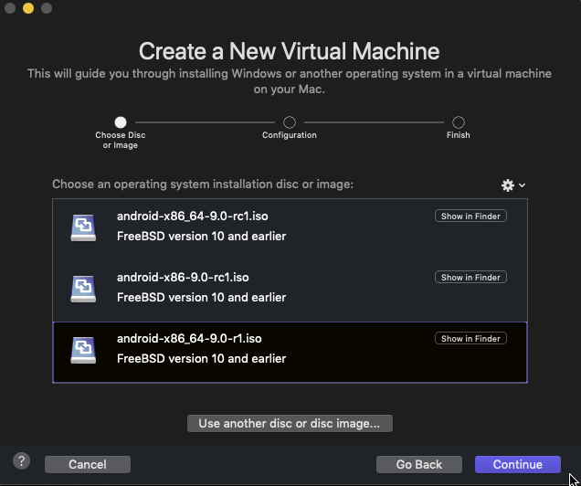 Install Android x86 in VMware Fusion - Vimalin